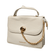 Ivory Luxe Handbag with Golden Twist Clasp and Chain Detail – Zari Villas